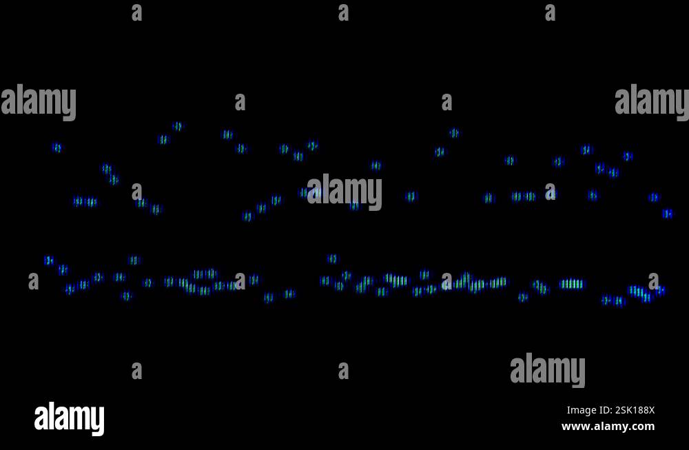 Dotted line dance, visual animation of flickering artifacts of blue line Stock Video Footage - Alamy