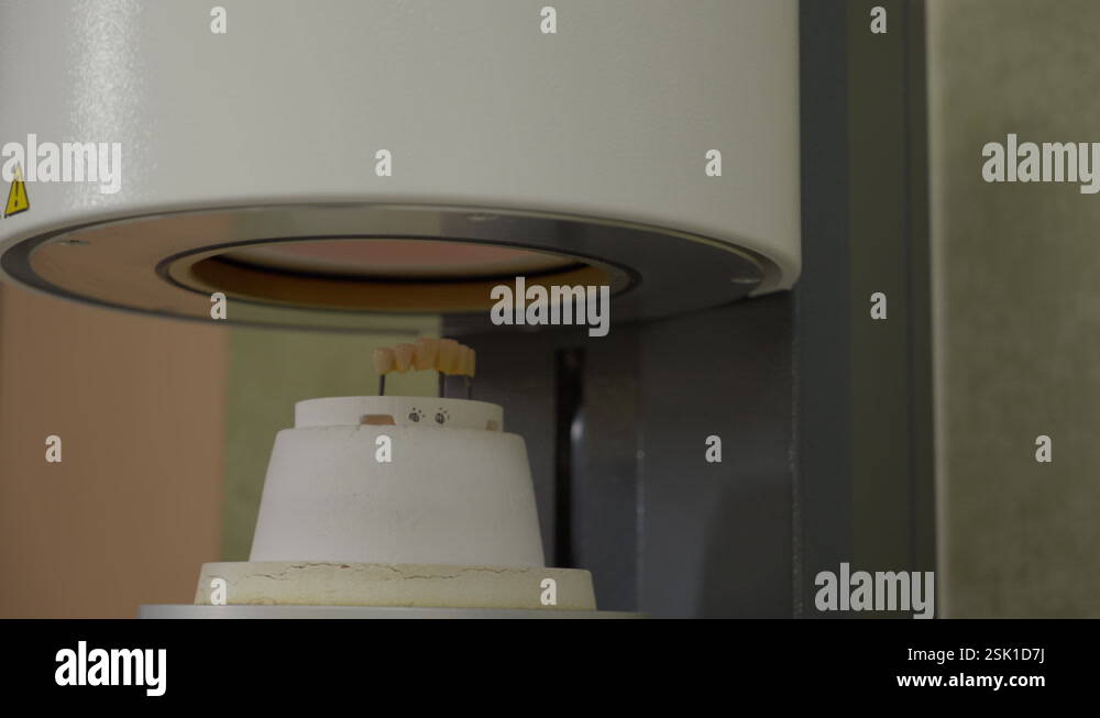 Dental press oven using high temperatures to process the material for ...