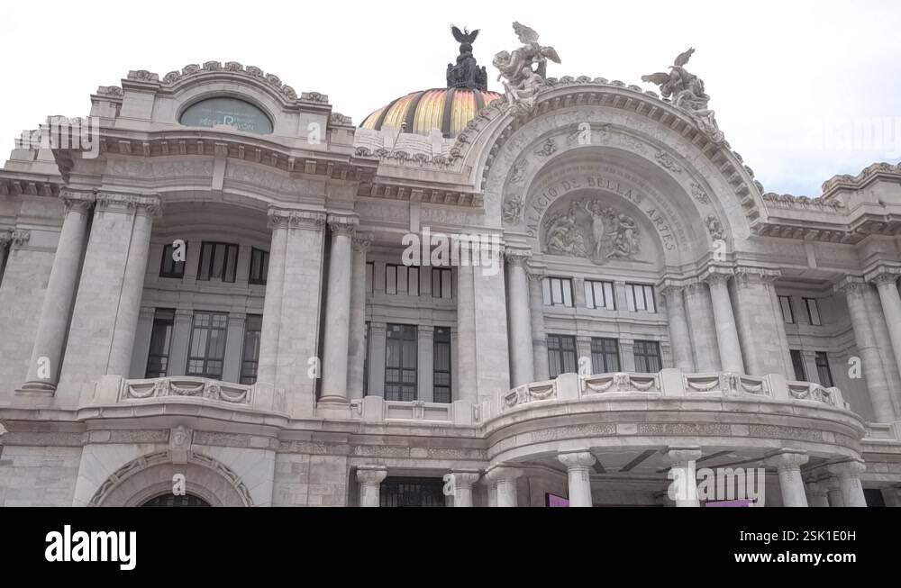 The Palace of Fine Arts is a cultural center in Mexico City Stock Video ...