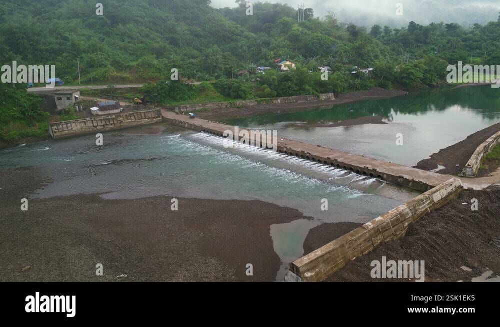 River Flowing Through Spillways Of A Dam In Catanduanes, Philippines ...