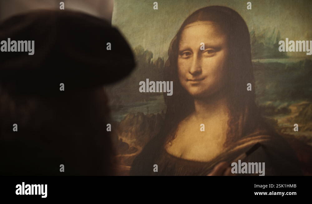 Da Vinci Painting the Mona Lisa in his Workshop Stock Video Footage - Alamy