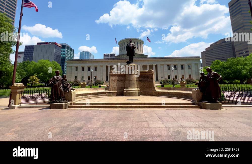 William McKinley Statue in front of the Indiana State House Capitol ...