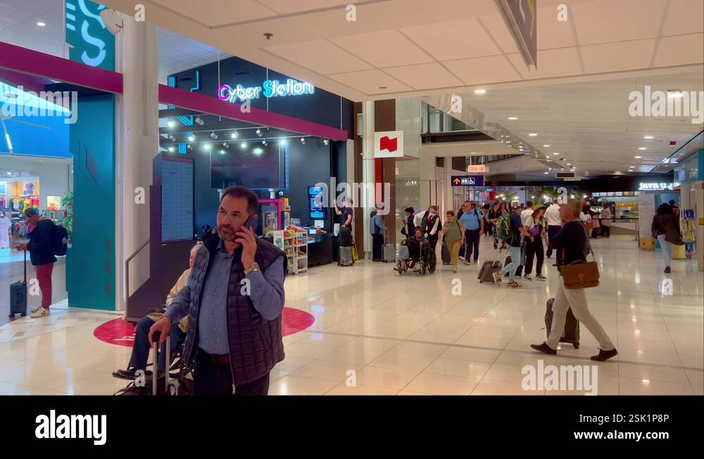 The gates at YUL Montreal Airport - MONTREAL, CANADA - JUNE 13, 2023 ...