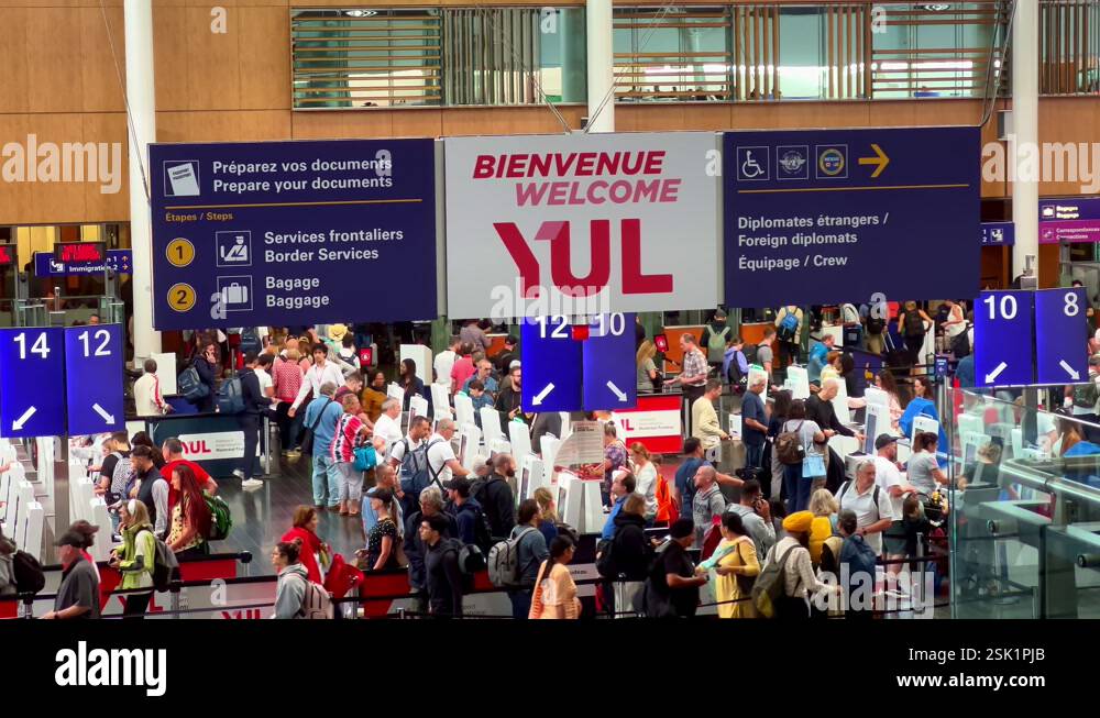 Arriving and immigration hall at Montreal YUL Airport - MONTREAL ...