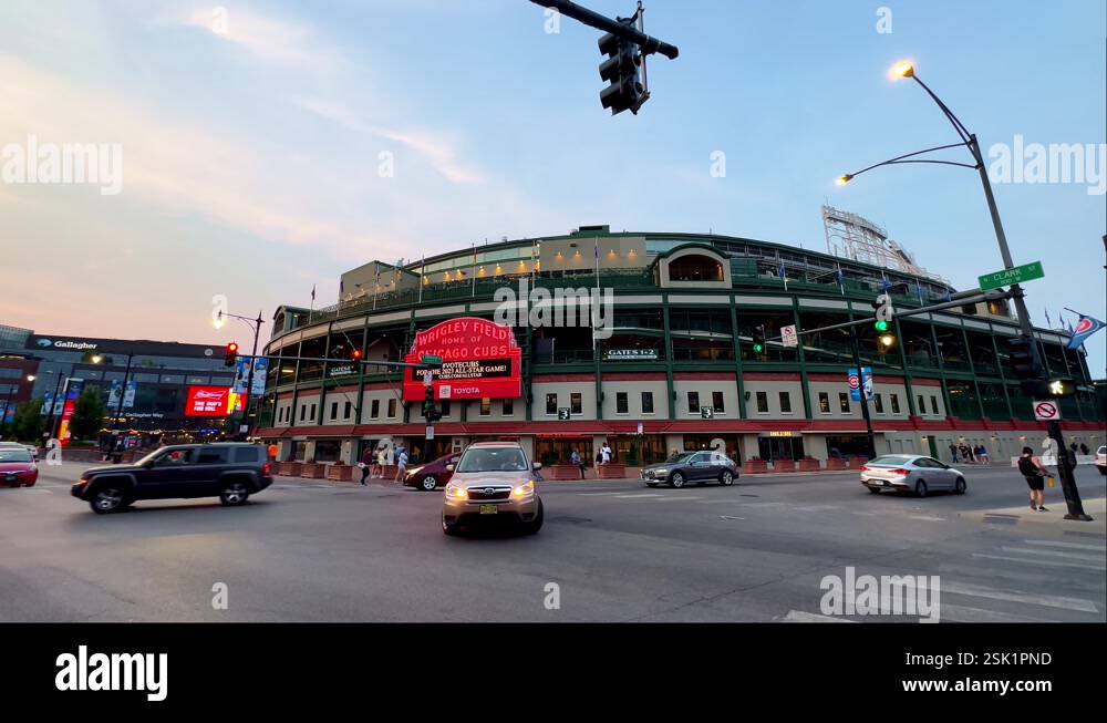 Wrigley Field Baseball stadium in Chicago - Home of the Chicago Cubs ...