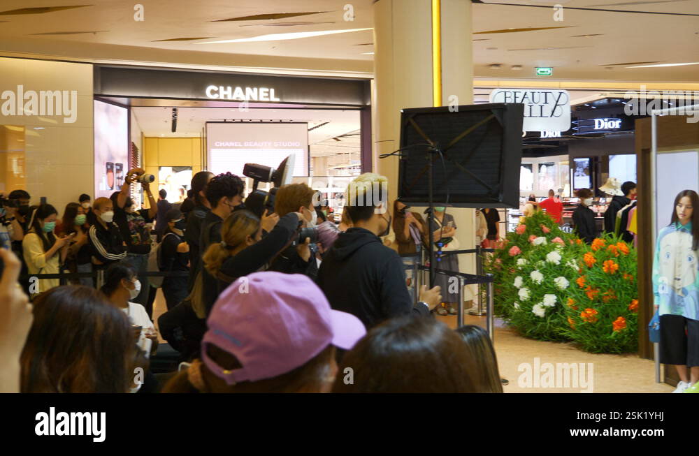 bangkok city mall modern luxury pop up store young celebrity guests 4k ...