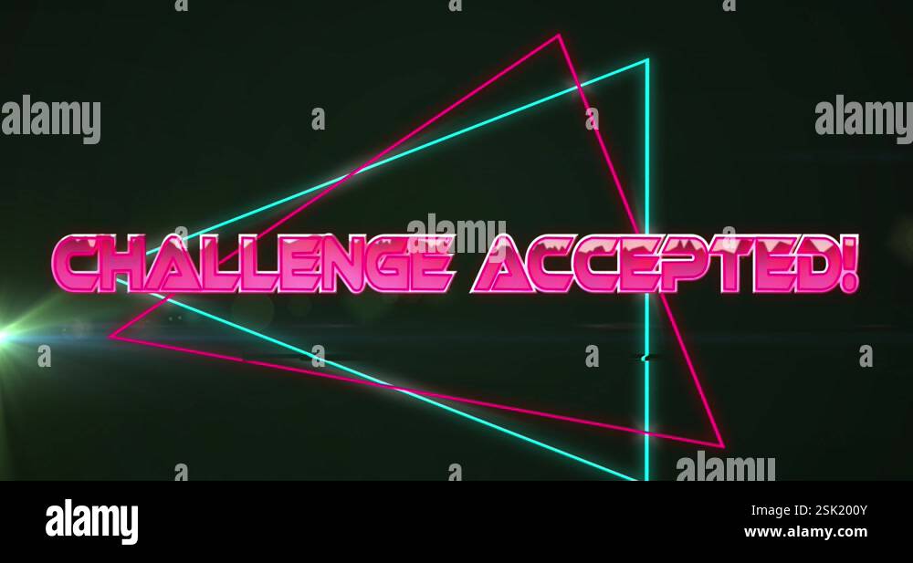 Animation challenge accepted text banner Stock Videos & Footage - HD ...