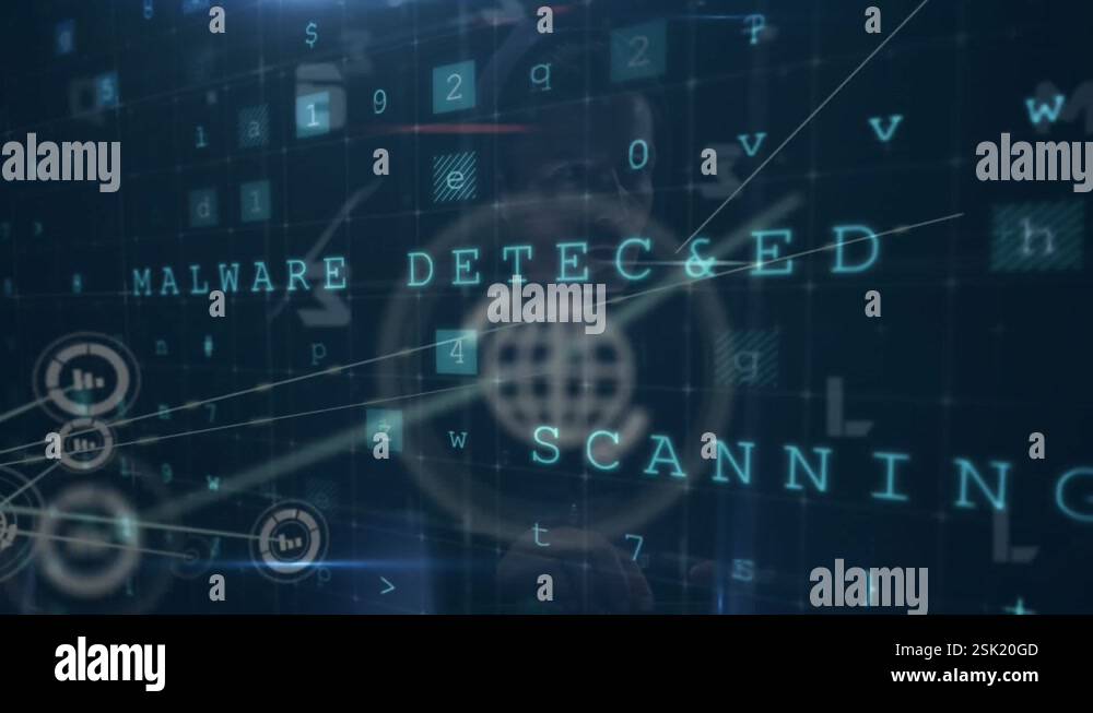 Animation of connected icons over texts, symbols, letters and numbers against ab Stock Video ...