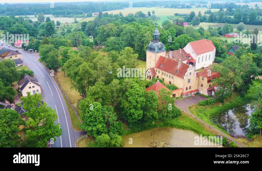 Lielstraupe Medieval Castle in the Village of Straupe in Vidzeme, in ...
