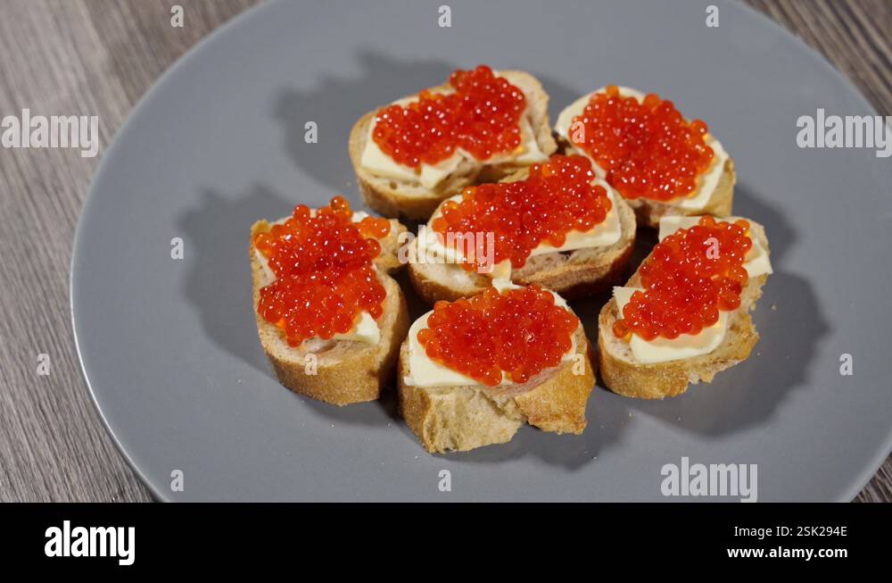 Red caviar homemade bread Stock Videos & Footage - HD and 4K Video ...