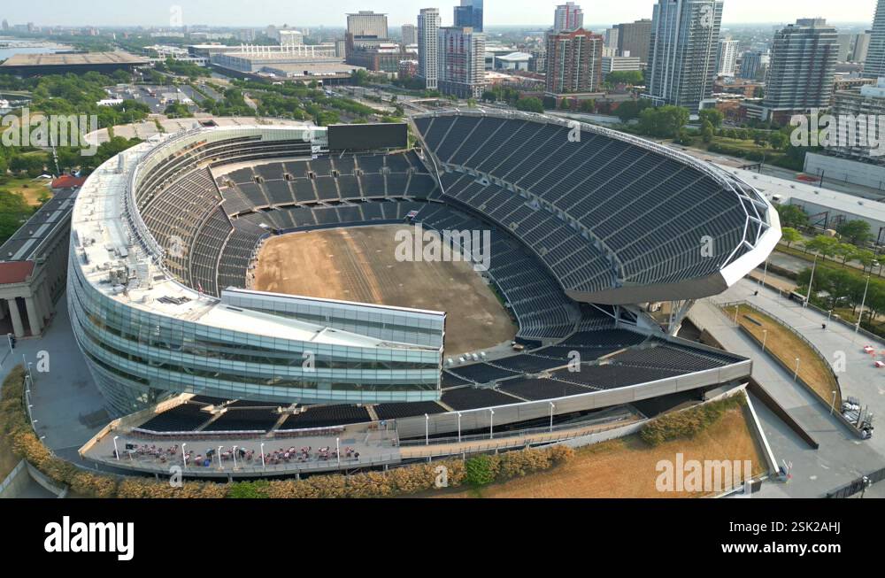 Soldier Field Stadium in Chicago from above - CHICAGO, UNITED STATES ...