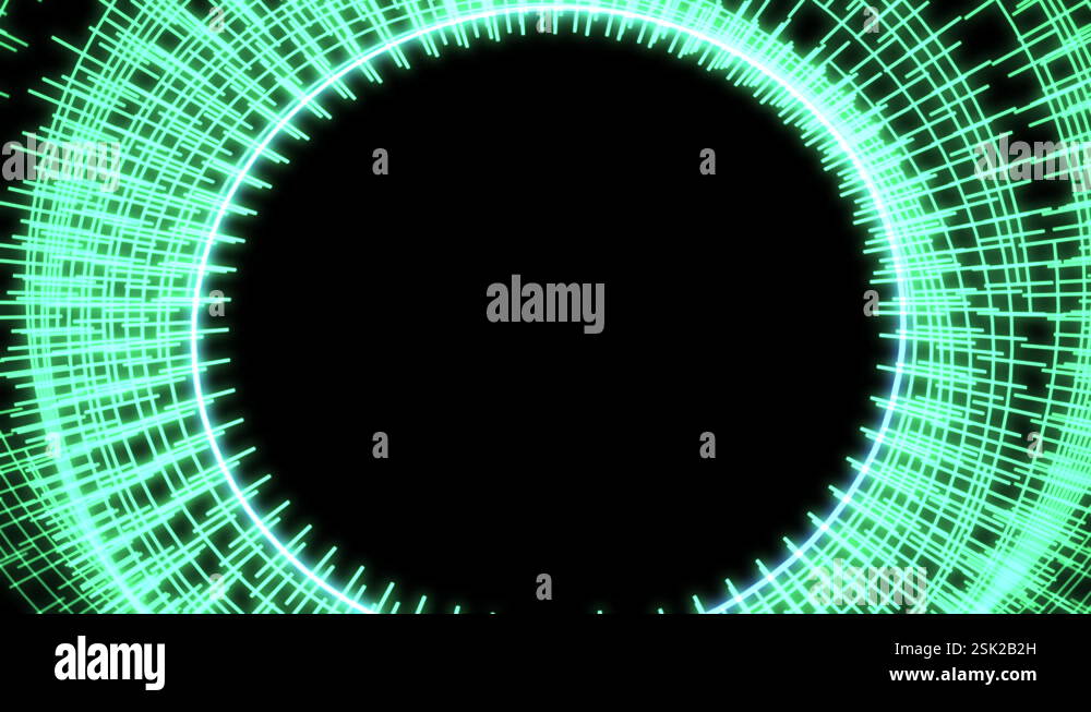 Circle Radial Patterns Green Wobble Animation Loop Stock Video Footage ...