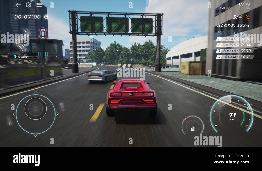 Defeat after the supercar crash on the street race track in a racing ...