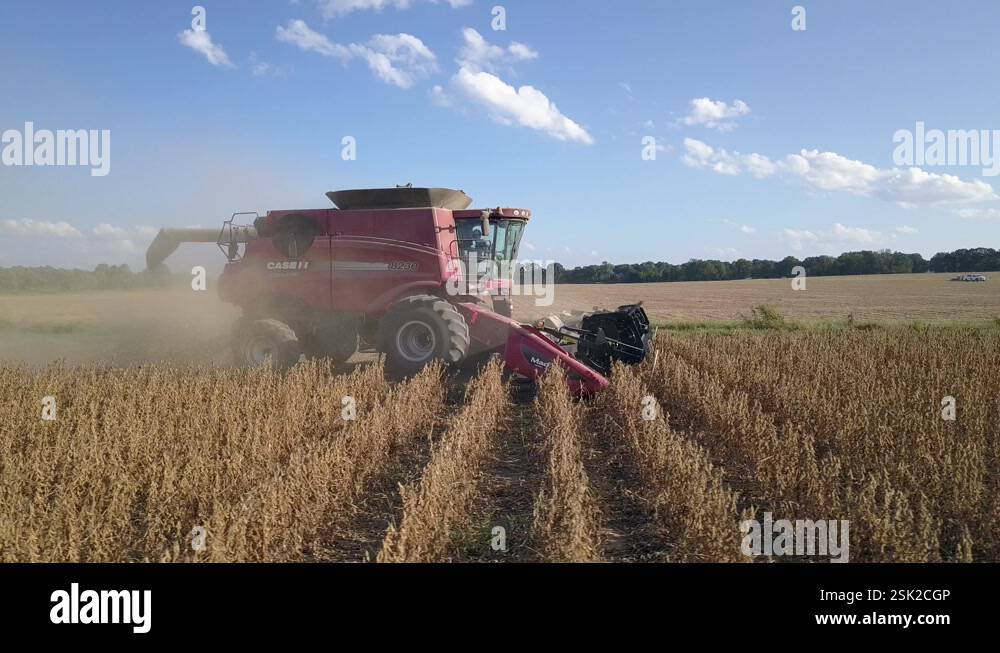 Combine tractor harvesting beans Stock Videos & Footage - HD and 4K ...