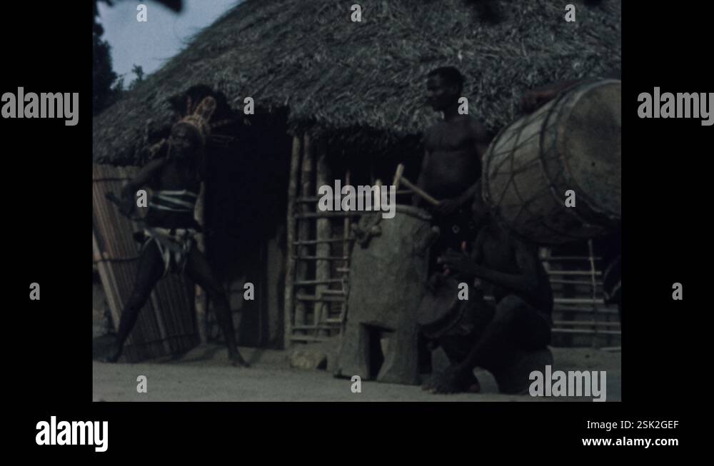 1960s: High angle, people gathering grain on farm Stock Video Footage ...