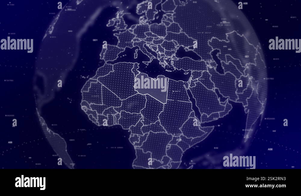 A captivating cinematic video background showcases a digital globe ...