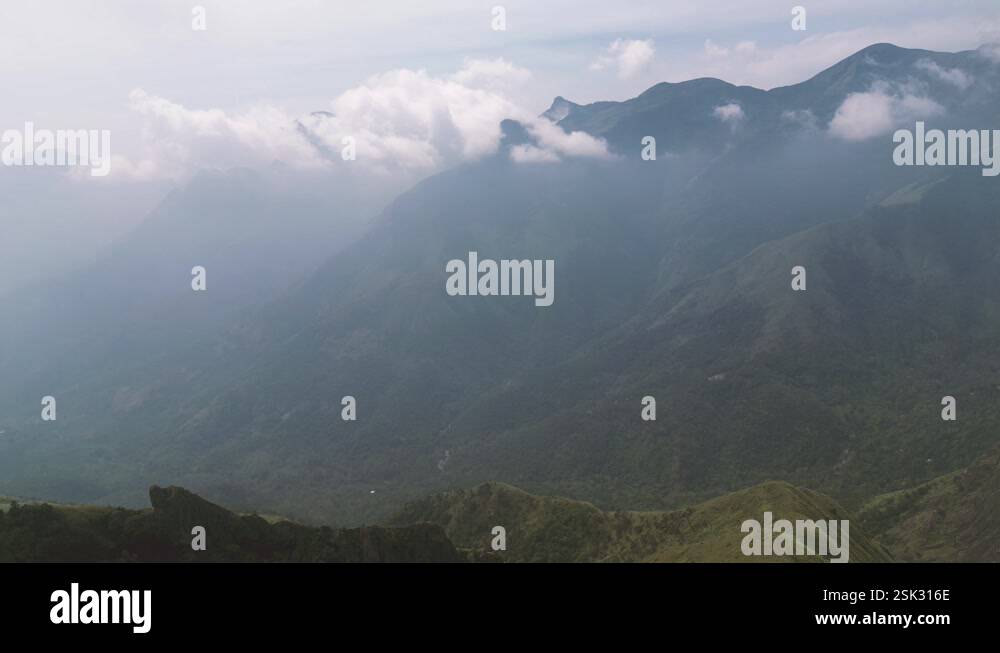 bird eye view of Top Station mountain in Munnar, Kerala, range of Stock ...
