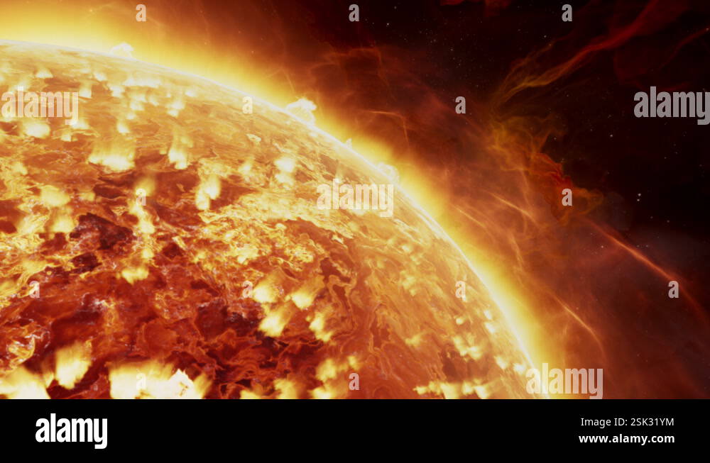 Solar System Protostar Sun Sol Close Shot of Erupting Nebula Gases in ...