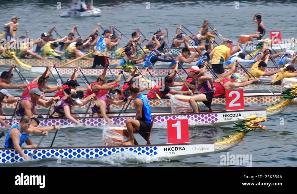 2023 Hong Kong International Dragon Boat Races in Hong Kong. Slow ...