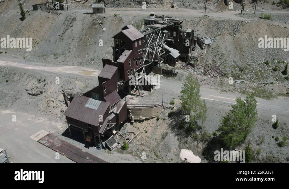 Abandoned mining mill close aerial Stock Videos & Footage - HD and 4K ...