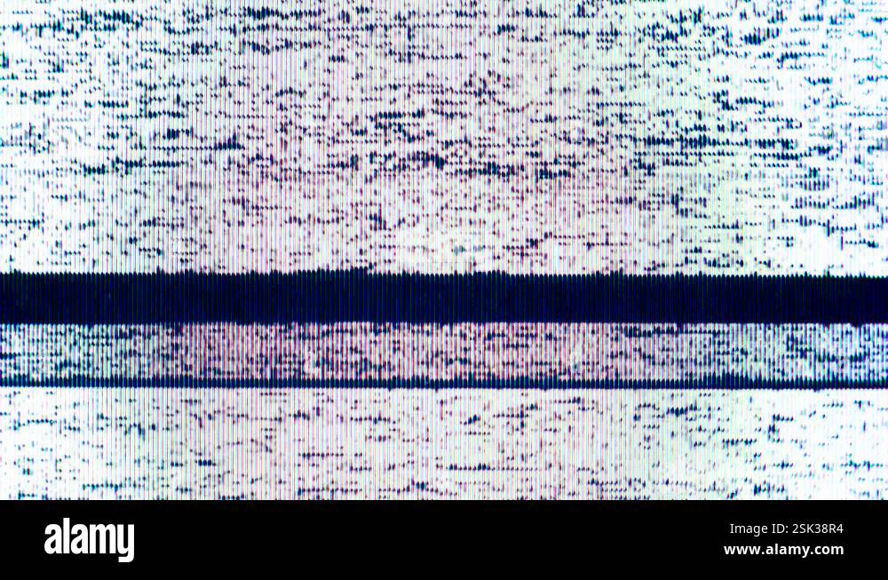 VHS ruined tape, bad VHS signal, old TV scan line monitor for glitch ...