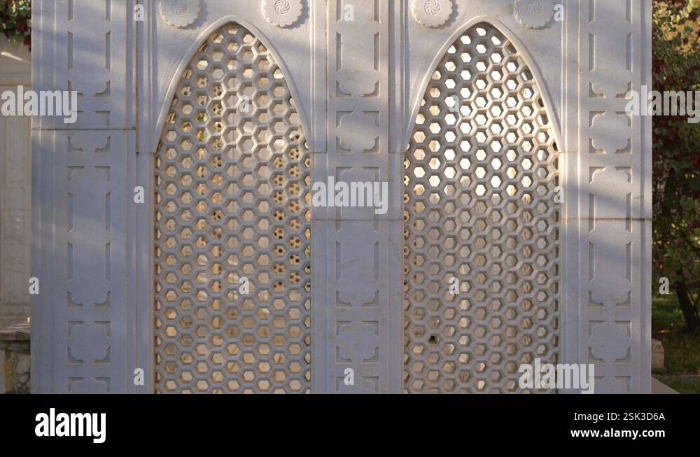 Exterior wall of tomb of first Mughal emperor Babur in Kabul gardens ...