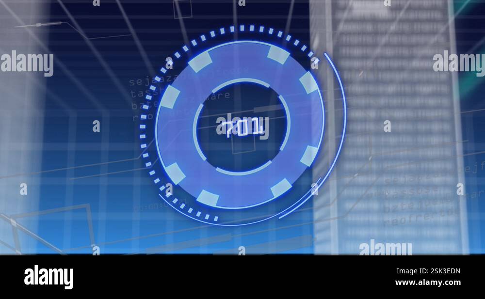 Animation of cloud, binary data and data processing over grid and dark blue Stock Video Footage ...