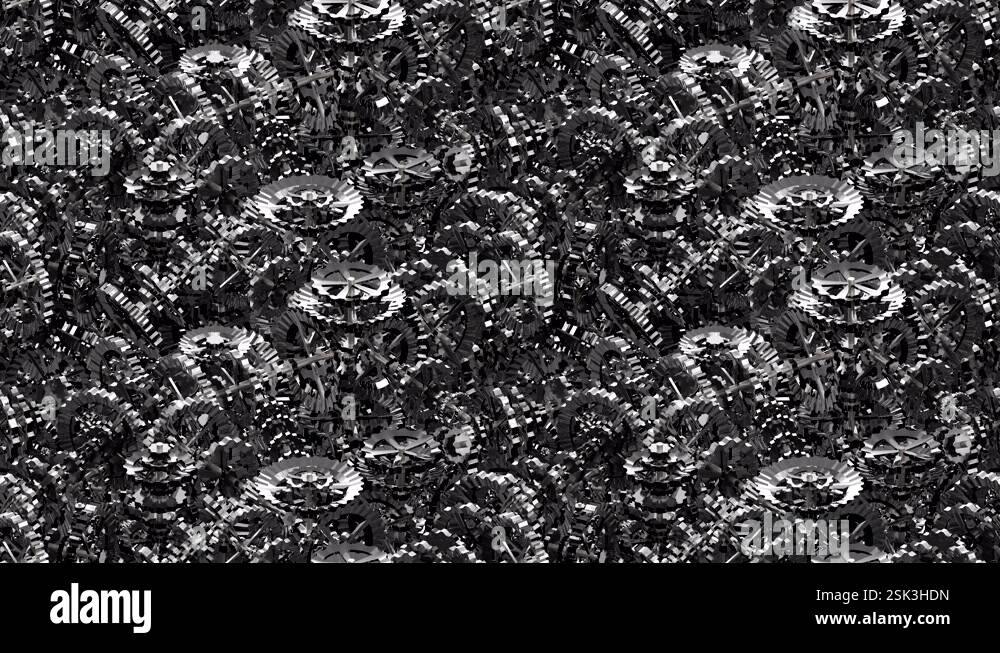 Cog Wheel Mechanism Silver Loop Tile texture. This footage is loopable ...