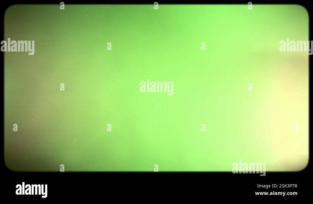 The effect of an old cathode ray tube television on a green screen ...