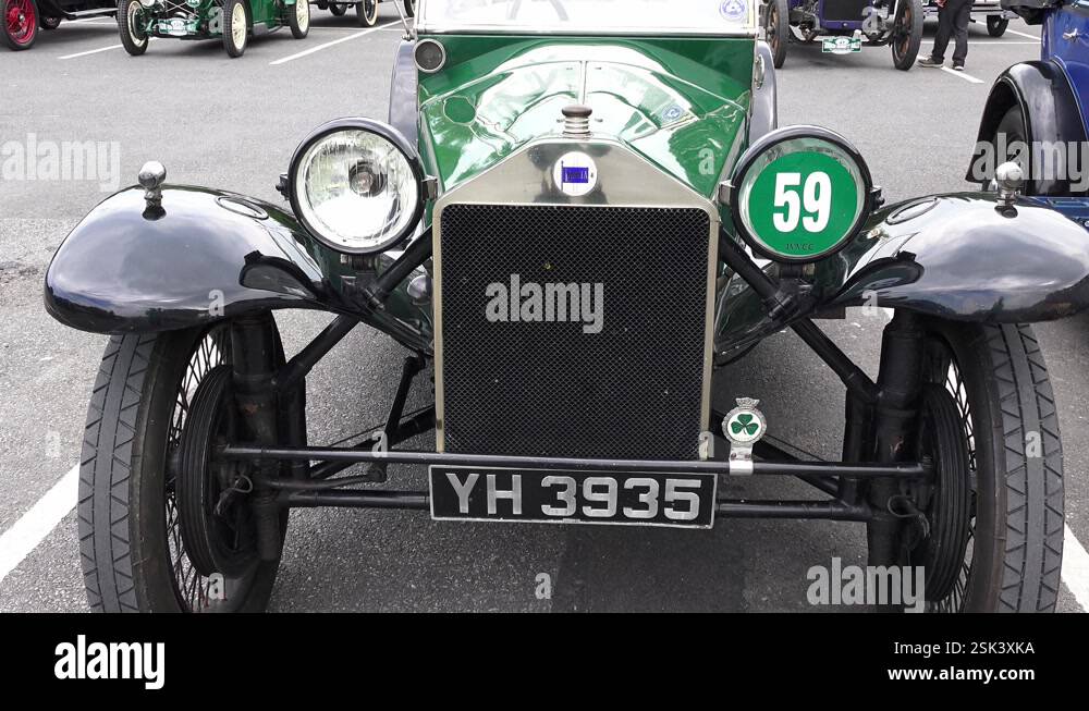 Vintage Racing Car being prepared at The Gordon Bennett Motor Rally ...