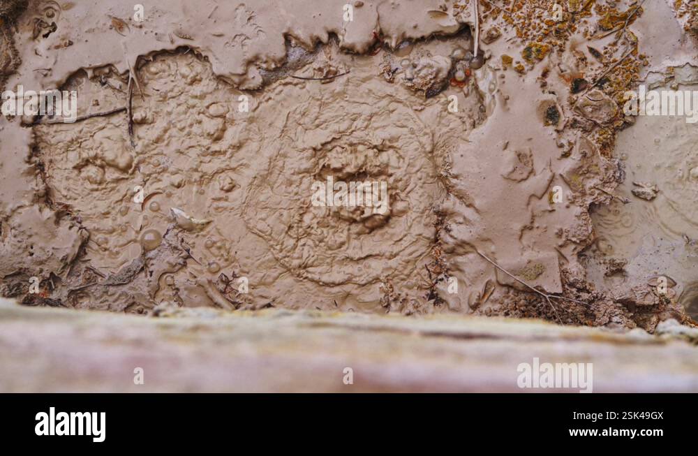 Bubbling Hot Mud Pool from Top. A Mesmerizing Natural Phenomenon ...