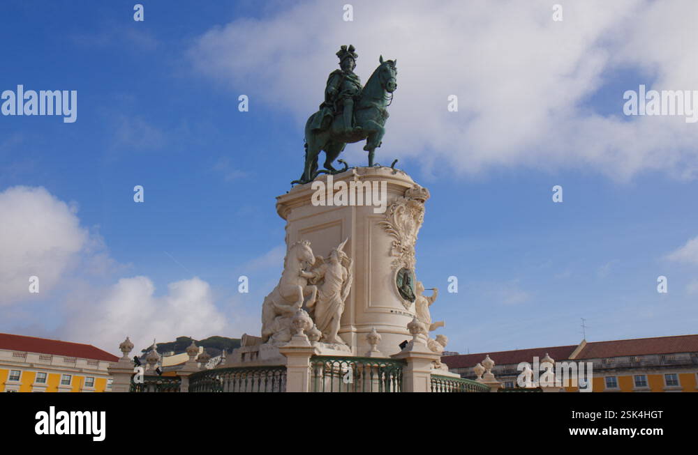 Landscape Of The Monument Statue Of King Joseph I Riding On A Horse ...