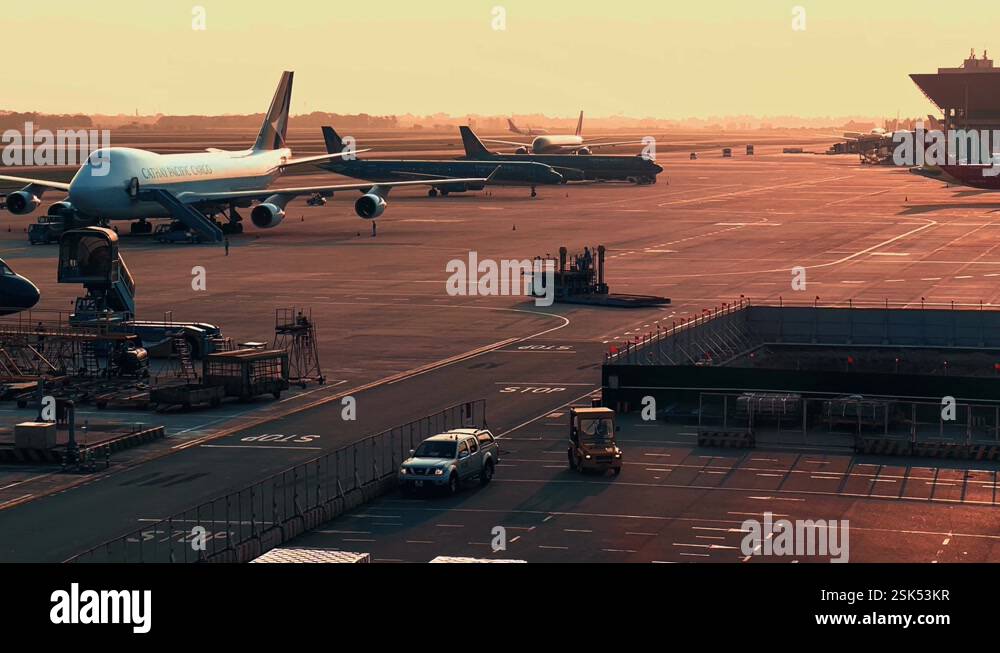 airplanes prepare for landing and taking off at the airport. Hanoi, Da ...