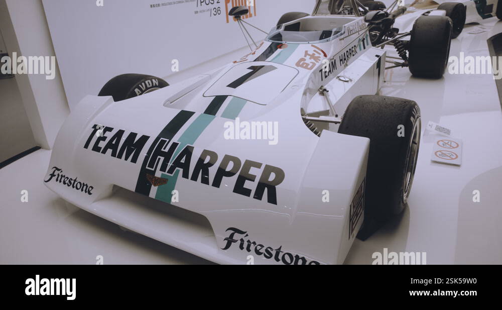 Chevron B27 Racing Car At The Macau Grand Prix Museum Stock Video ...
