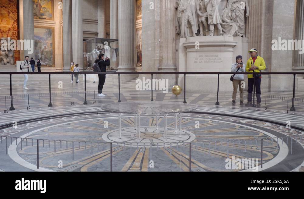 Foucault Pendulum at Pantheon Mausoleum in Paris, Proving Diurnal ...