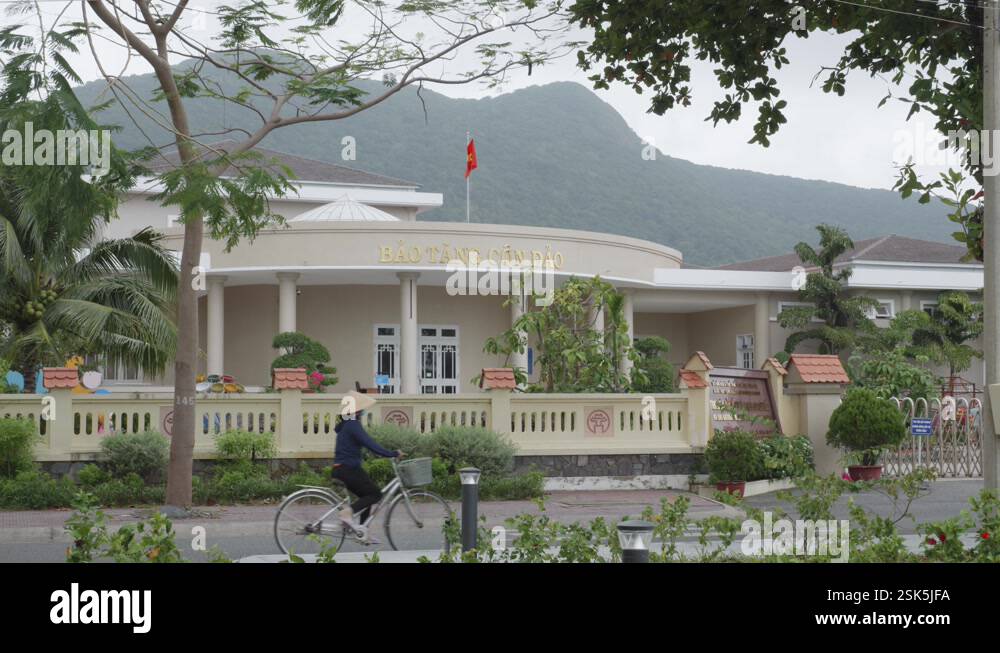 Exterior Facade Of Con Dao Museum In Con Dao, Vietnam. wide Stock Video ...
