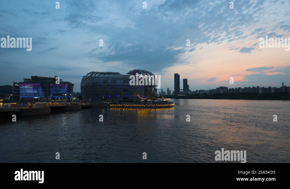 Sunset over Sebitseom, also known as Sebit islets, are artificial ...