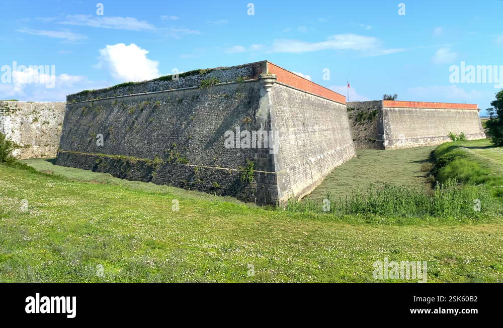 Panoramic of the bastion of the Fort de la Prée in La Flotte, France ...