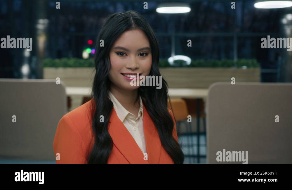 Smart asian girl enjoying work urban lifestyle, Modern people portrait slowmo 4K Stock Video ...