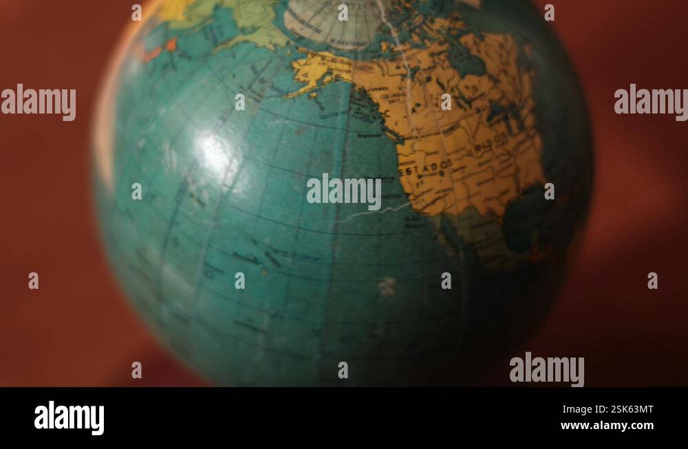 Old-World Elegance: Spinning Vintage Political Map of Mapa Mundi Stock ...