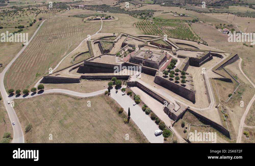 Stunning aerial view of Forte de Santa Luzia in Elvas, Portugal Stock ...