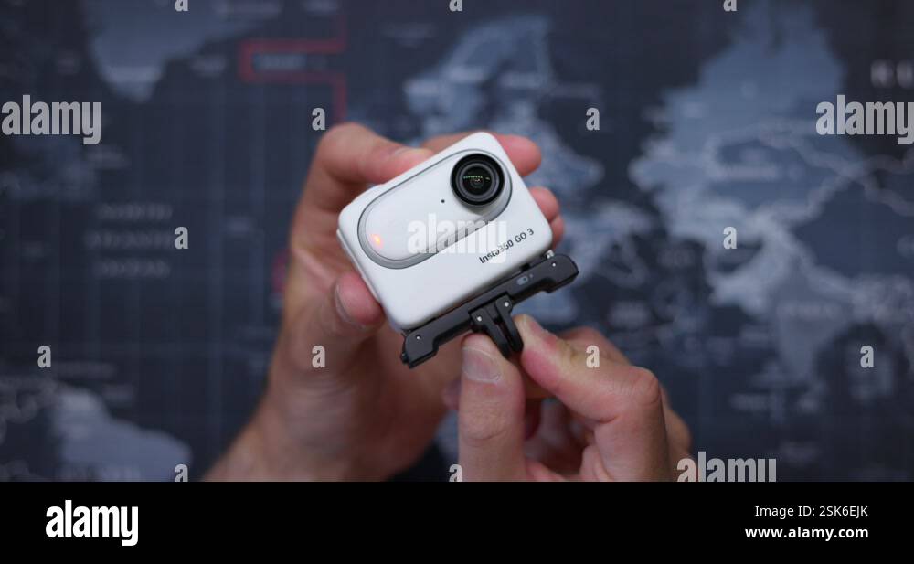 Attaching Quick Release Mount To Insta360 GO 3 Action Camera. Overhead ...