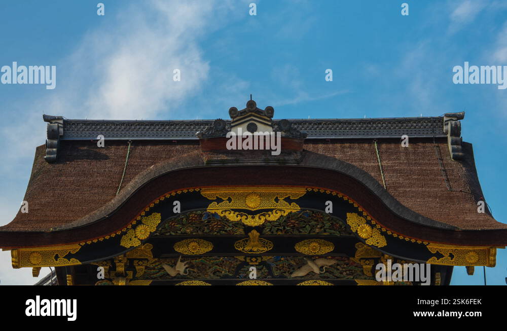 Nijo Castle Nijojo main entrance gold gate door tori of the palace ...