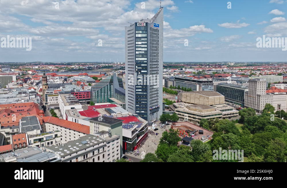 Panorama tower leipzig aerial Stock Videos & Footage - HD and 4K Video ...