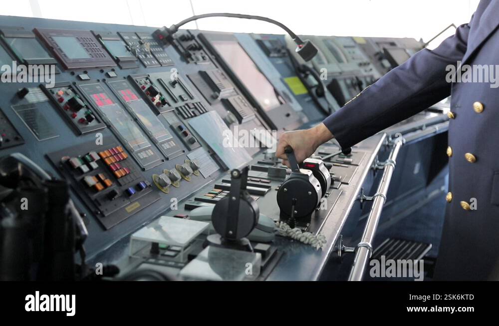 Engines full speed ahead. ship controls Stock Video Footage - Alamy