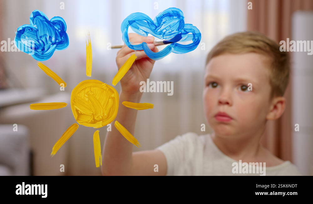Boy artist brush paints Stock Videos & Footage - HD and 4K Video Clips ...