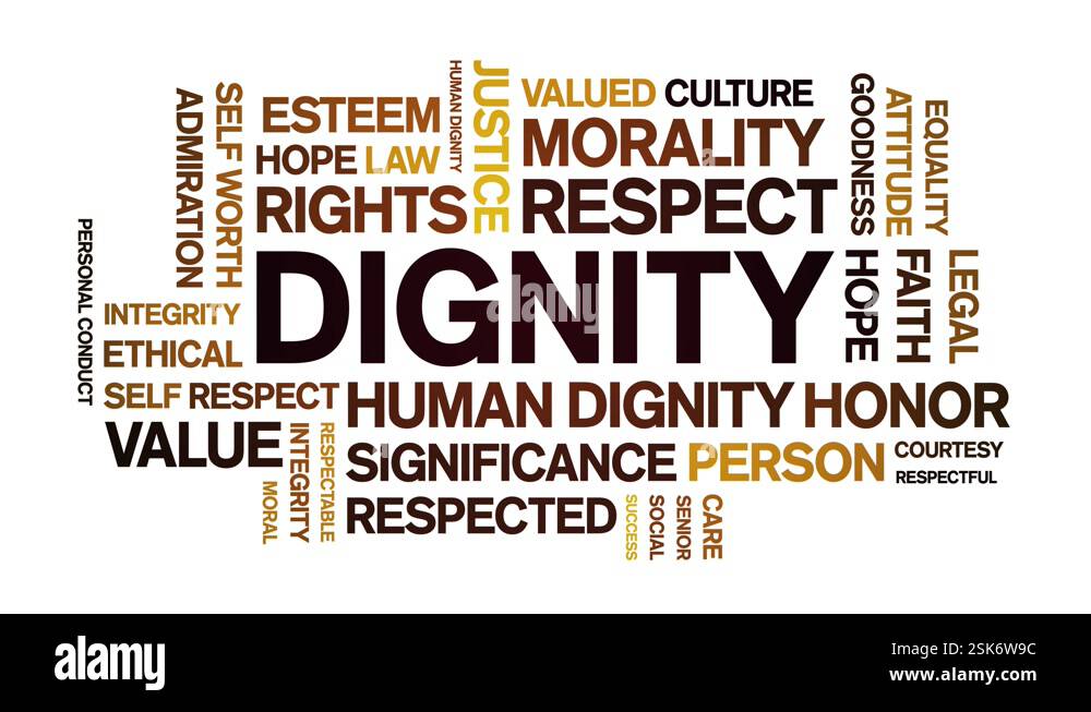 Dignity animated word cloud,animation text kinetic typography seamless ...