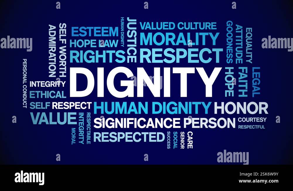 Dignity animated word cloud,animation text kinetic typography seamless ...