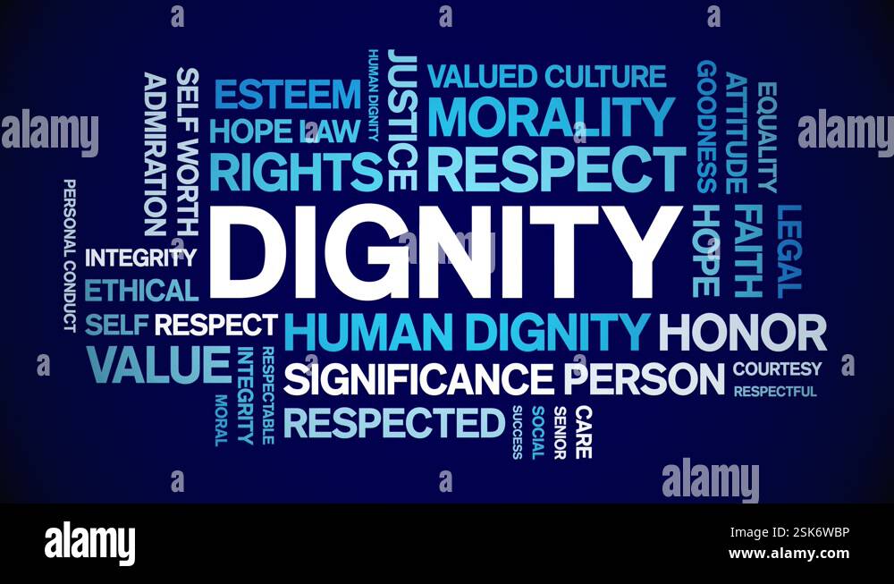 Dignity animated word cloud,animation text kinetic typography seamless ...