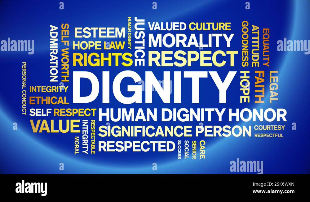 Dignity animated word cloud,animation text kinetic typography seamless ...